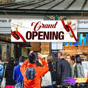 Grand Opening Banner, Opening Banner, Full Color Vinyl Banner, Custom ...