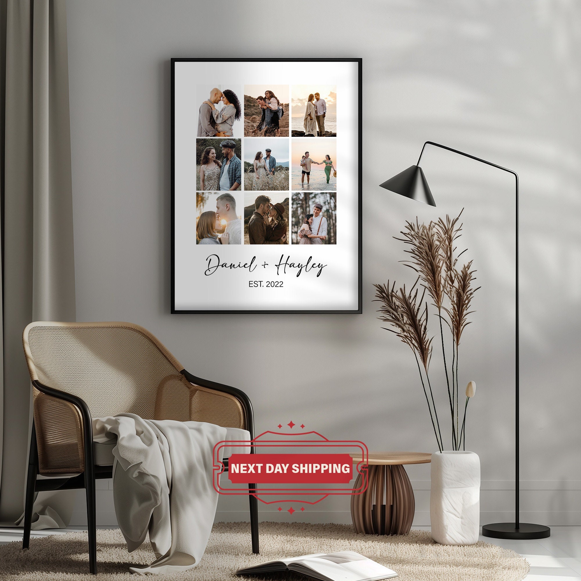 Personalized Couple Photo Collage, Couple Photo Collage, Custom Photo ...