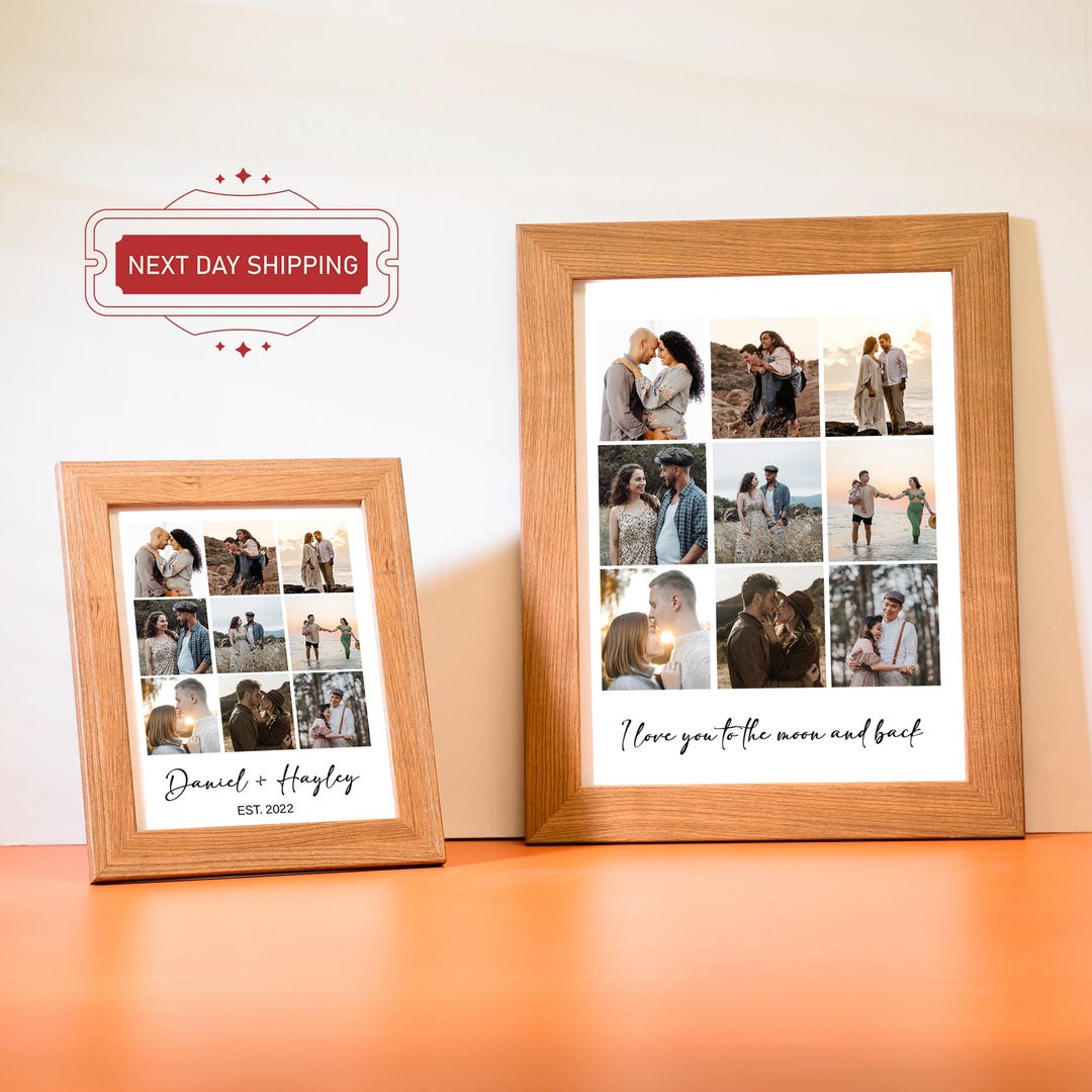 Wedding Photo Collage Frame, Gift for Couple, Collage Frame ...