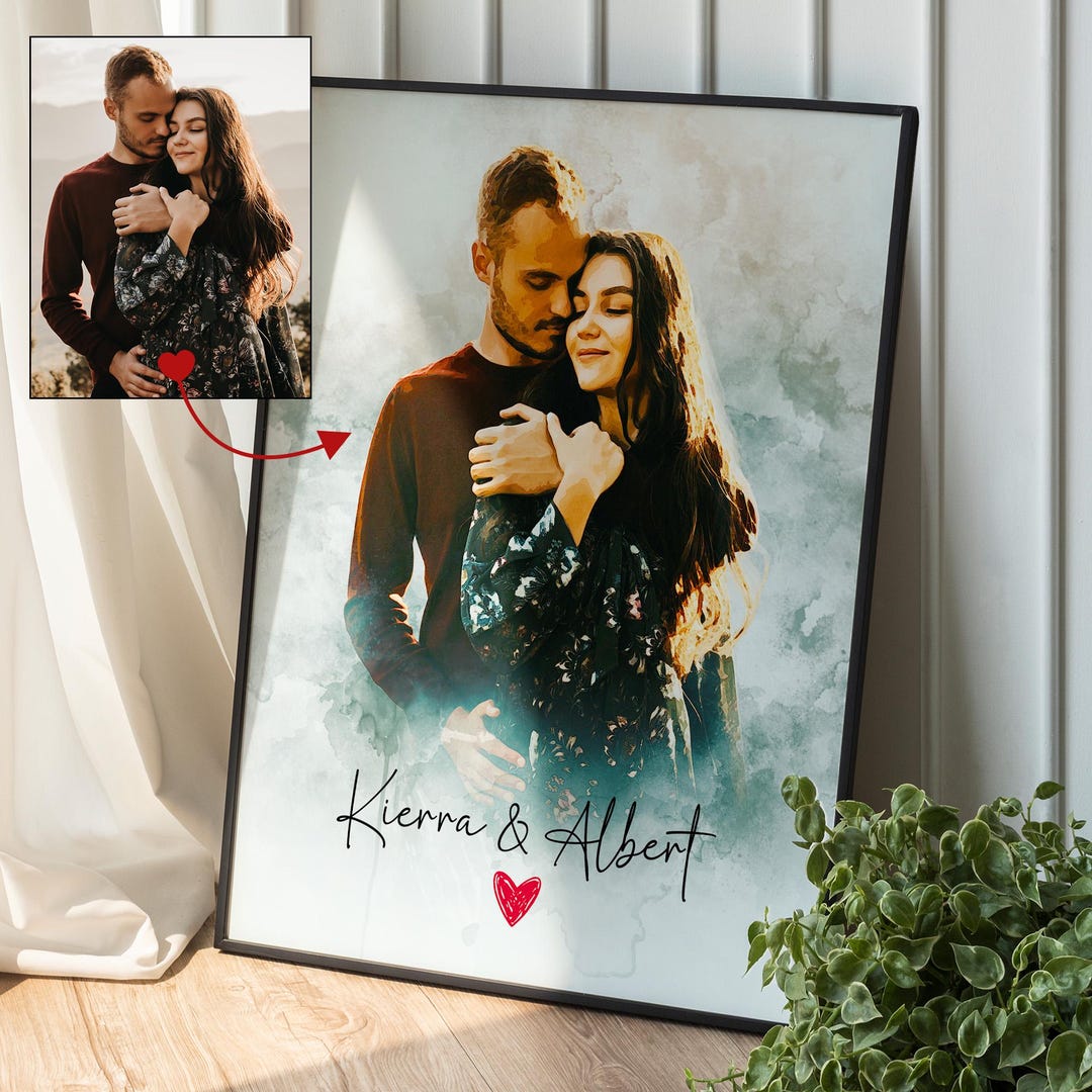 Personalized Couple Photo Frame, Couple Photo Collage, Gift for Couples ...