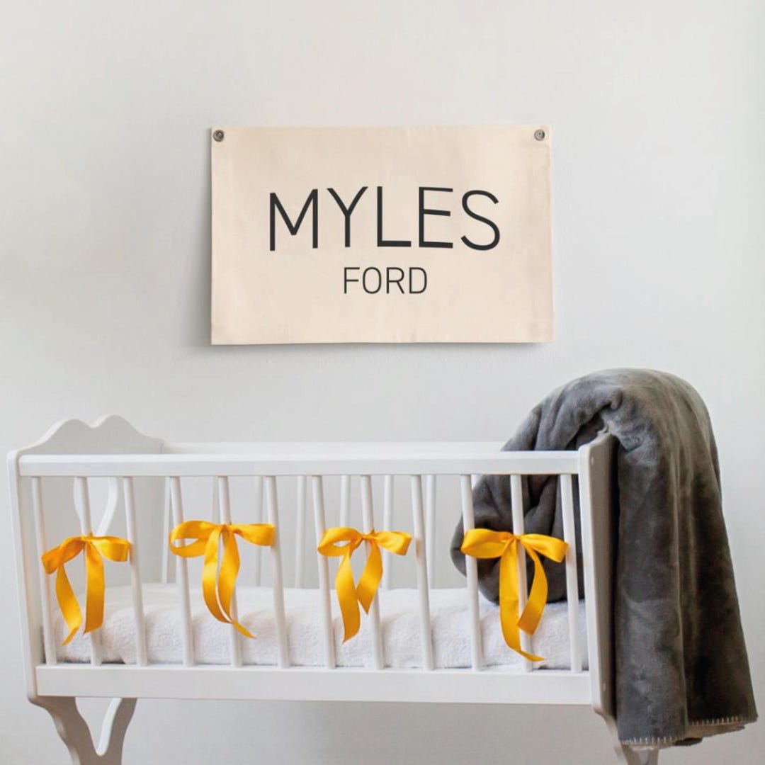 Personalized Canvas Name Sign, Nursery Name Sign, Boho Wall Art, Baby ...