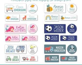 Girl School Name Labels, Kids Name Labels, Kids School Labels ...