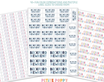 Girl School Name Labels, Kids Name Labels, Kids School Labels ...