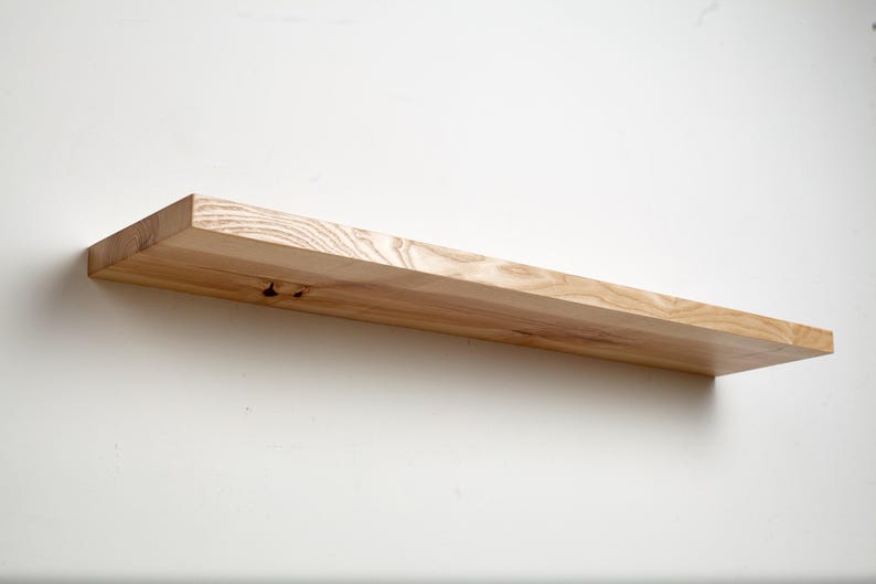 Ash Floating Shelves, Shelves on Wall, Live Edge Floating Shelves ...