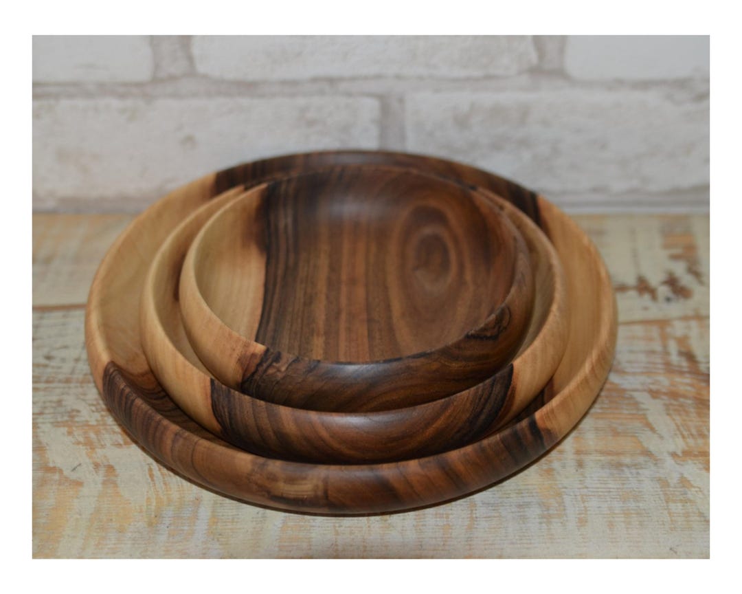 Walnut Wood Plate, Serving Plate, Wood Platter, Wood Bowl, Kitchen ...