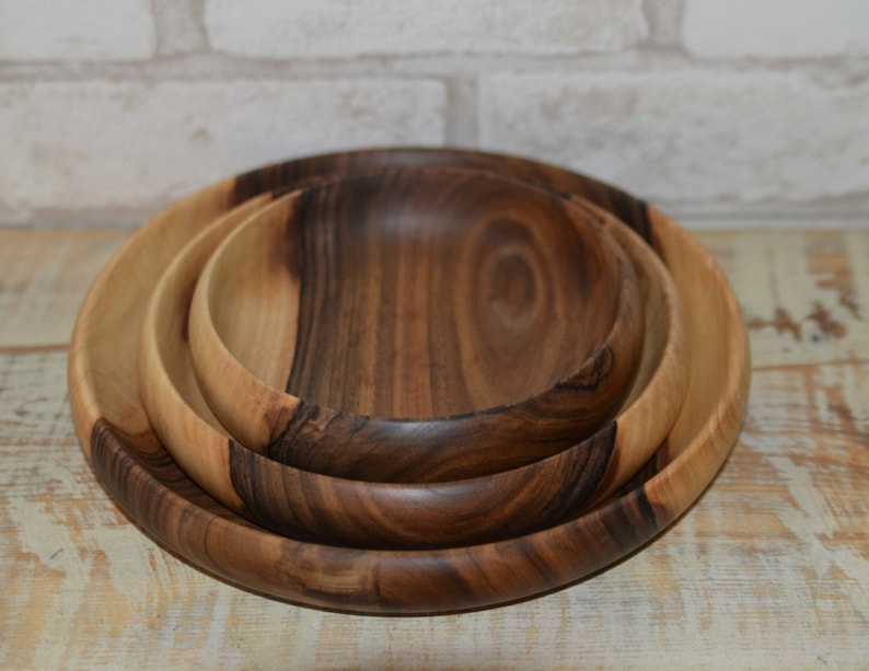Walnut Wooden Plate, Serving Plate, Decorative Plate, Wooden Bowl ...