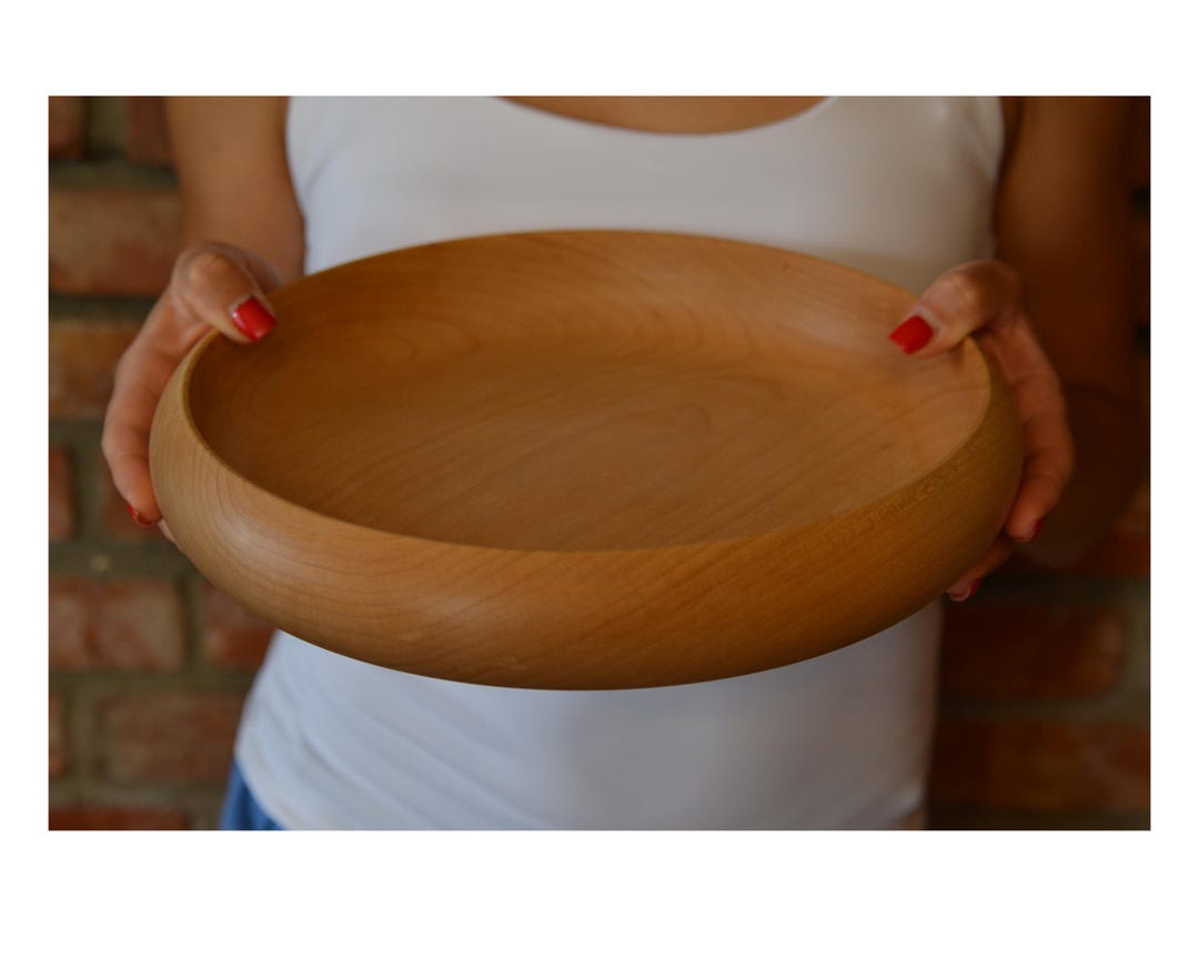 Wood Plates of Maple, Wood Platter, Wood Bowl, Dinner Plate, Serving ...