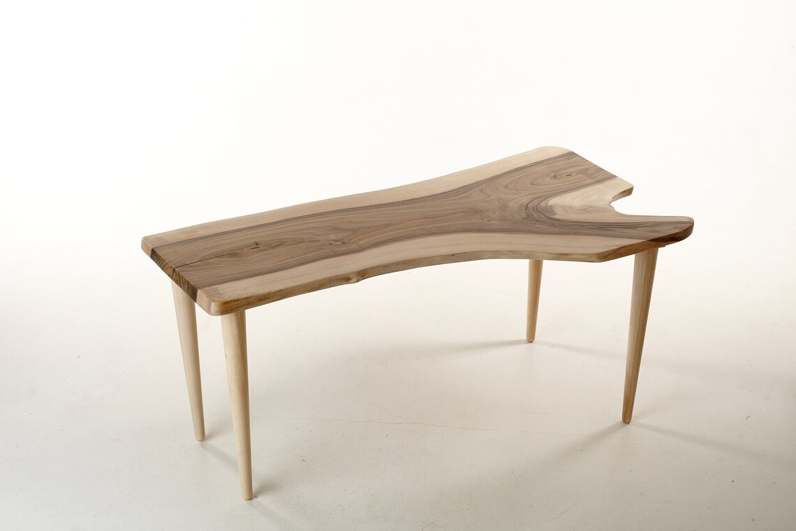 Solid Walnut Live Edge Bench Indoor, Walnut Wood Bench Entryway, Wooden ...