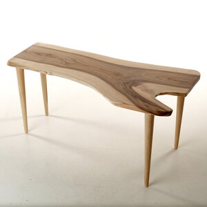 Solid Walnut Live Edge Bench Indoor, Walnut Wood Bench Entryway, Wooden ...