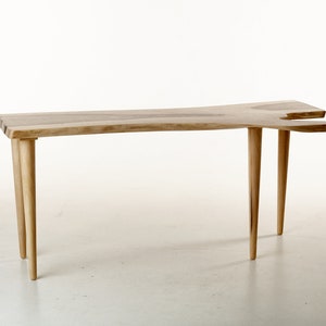 Wild Walnut Bench, Live Edge Bench Indoor, Walnut Bench Entryway ...