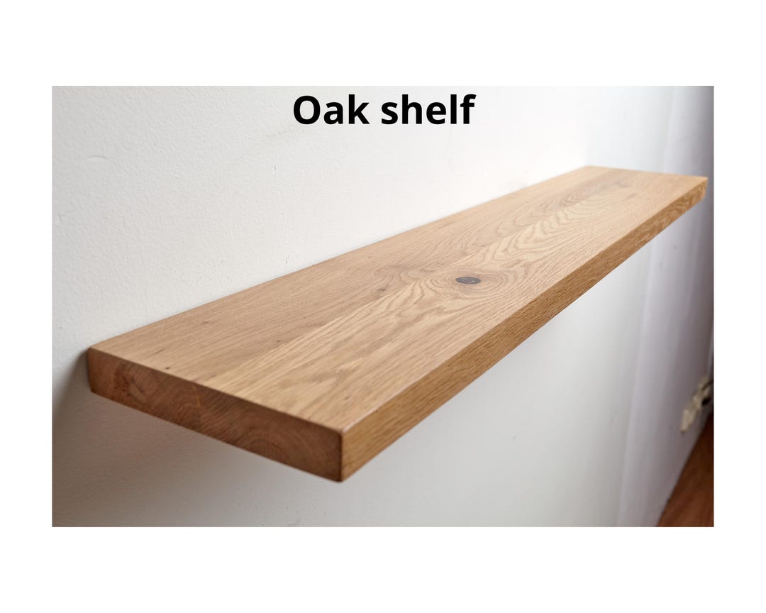 Solid Oak Hanging Shelf: Customizable Modern Home Decor - Etsy