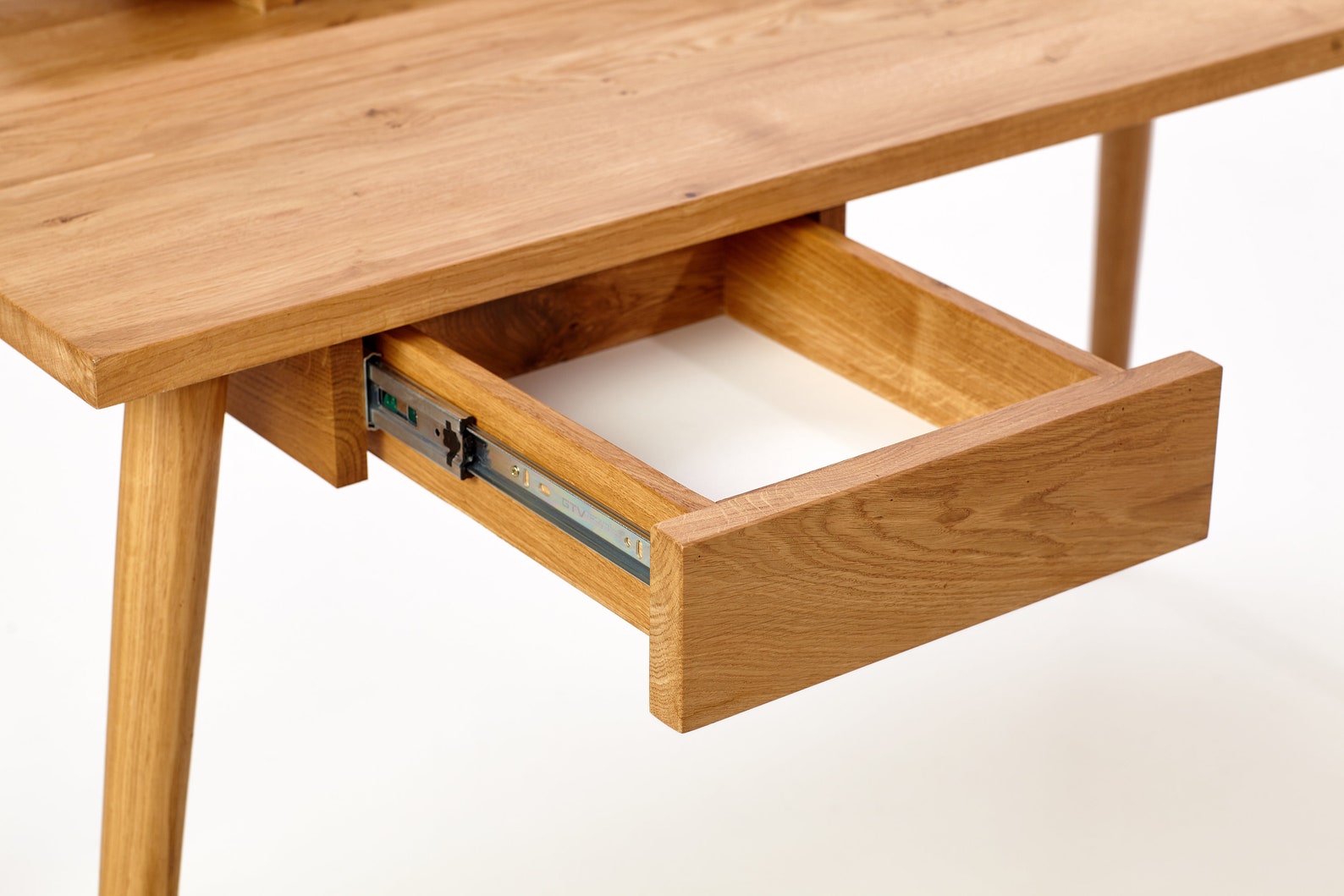 Unique Computer Table, Solid Oak Wooden Table, Desktop, Minimalistic ...