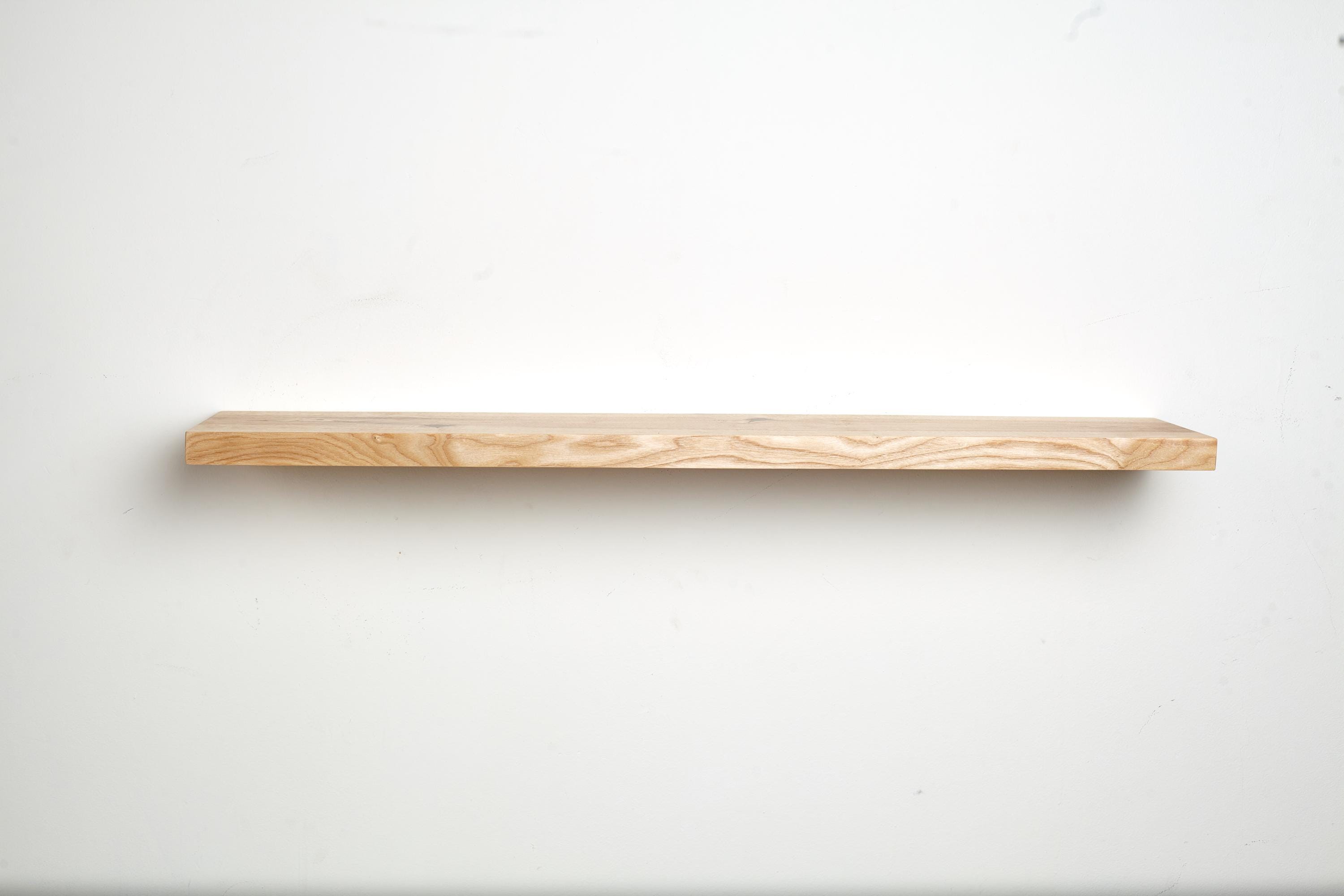 Ash Floating Shelves, Shelves on Wall, Live Edge Floating Shelves ...