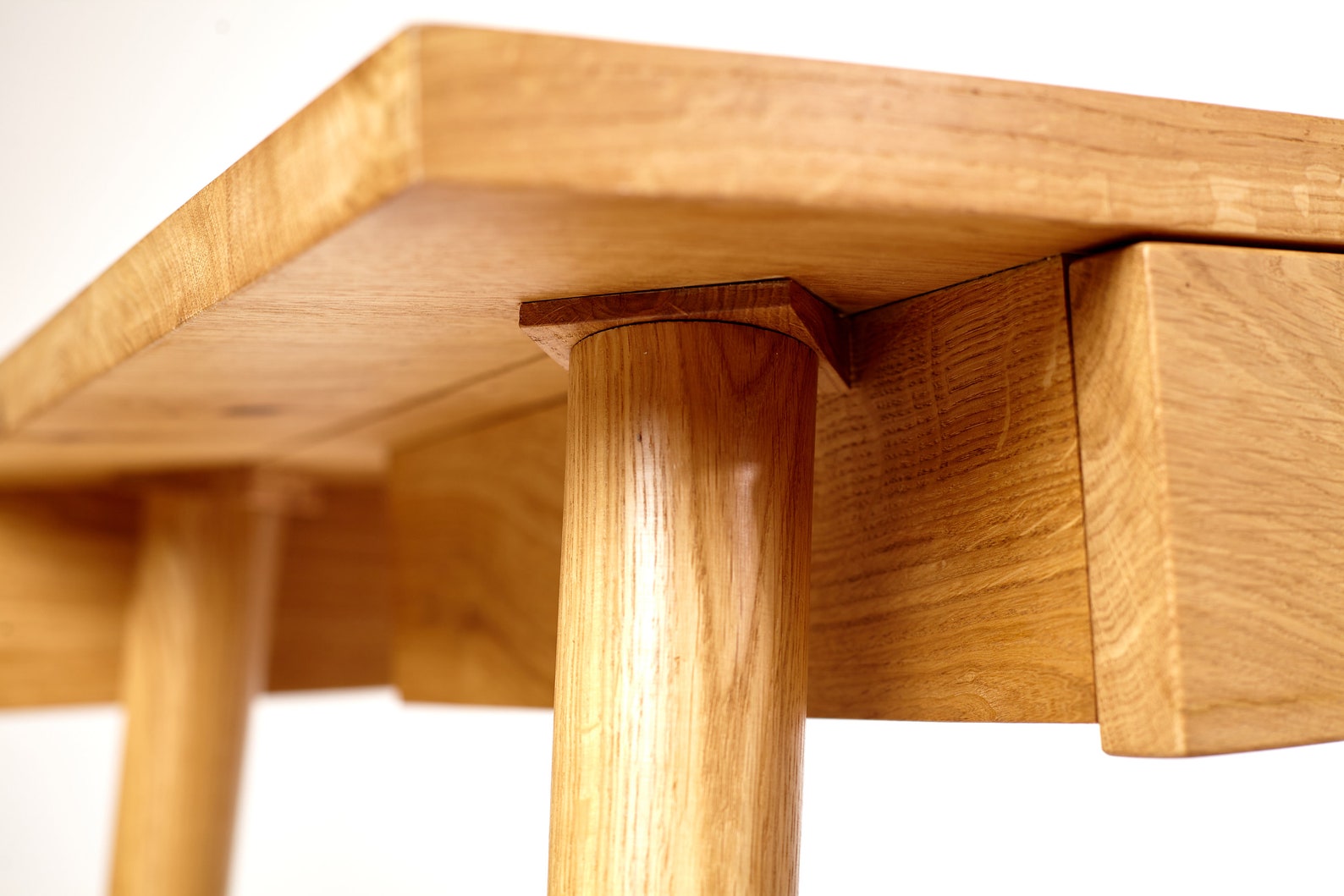 Unique Computer Table, Solid Oak Wooden Table, Desktop, Minimalistic ...