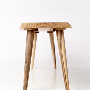 Walnut Wood Bench Indoor, Modern Wood Bench Entryway, Solid Wood Dining ...