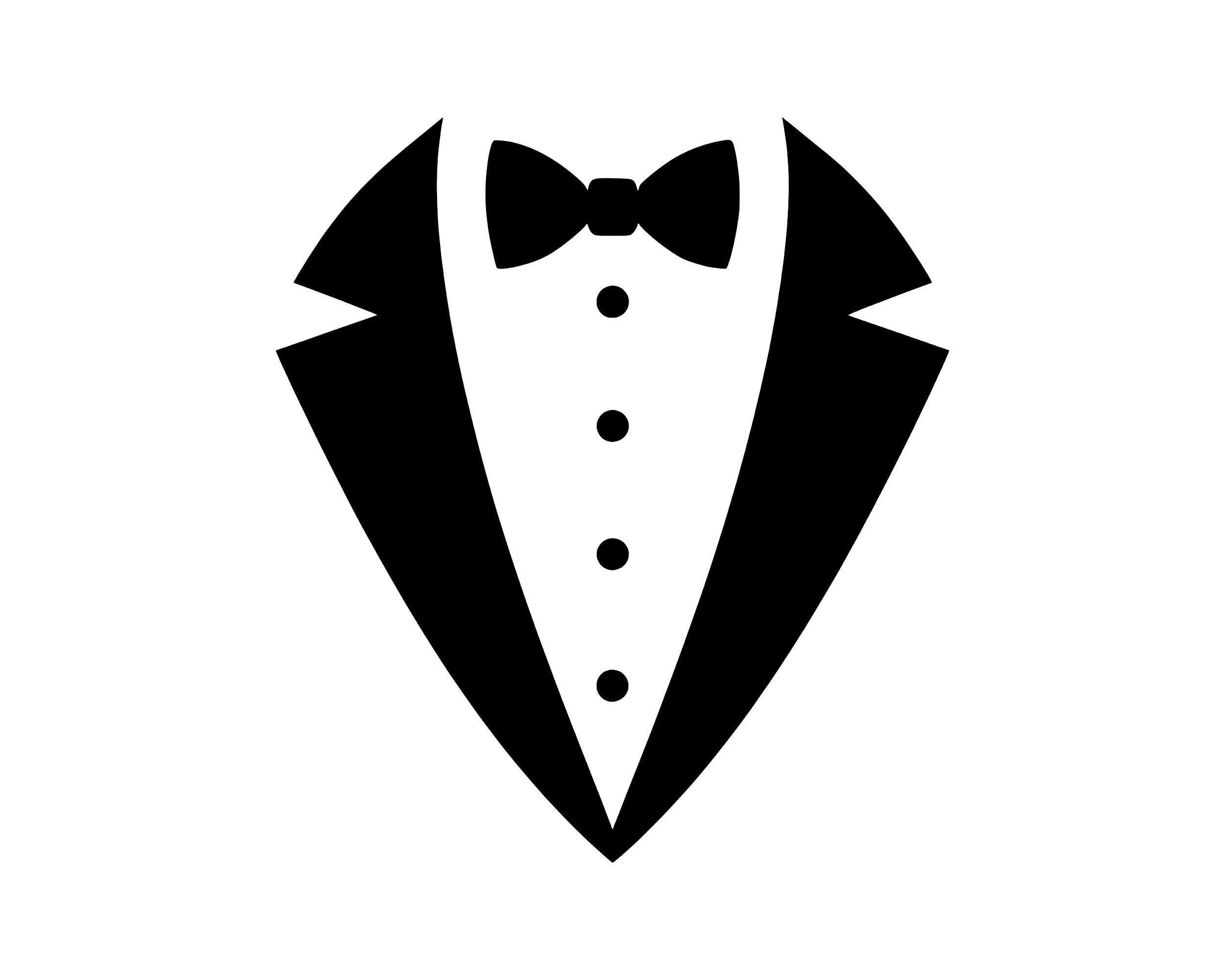 Tuxedo SVG, Tuxedo Suit Silhouette, Tuxedo Clipart, Tuxedo Cut File ...