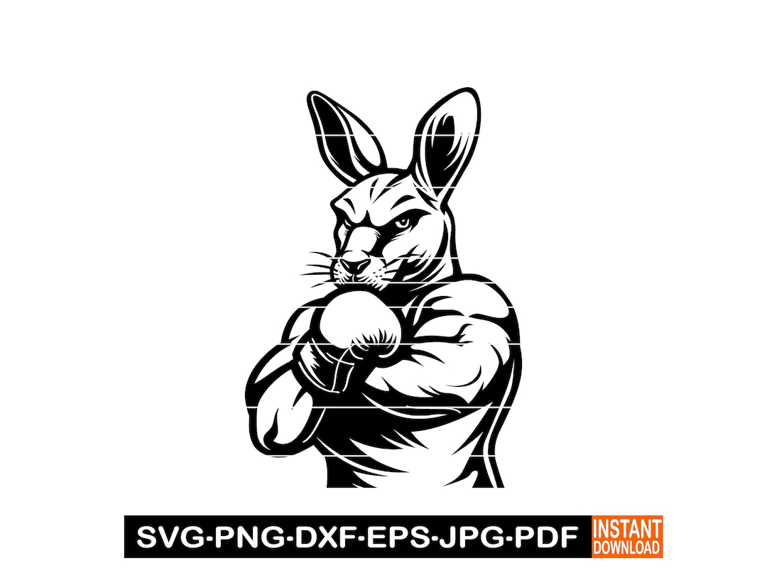 Kangaroo Mascot SVG, Kangaroo SVG, Boxing Mascot Svg, Boxer, Boxing ...