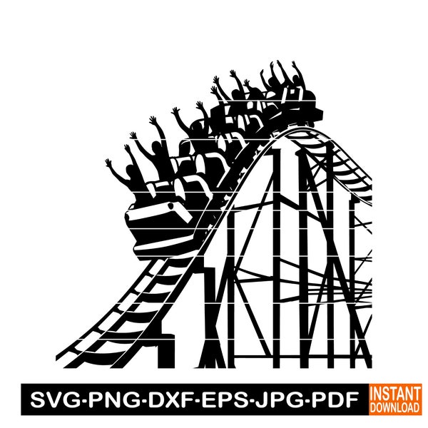Roller Coaster Svg - Etsy