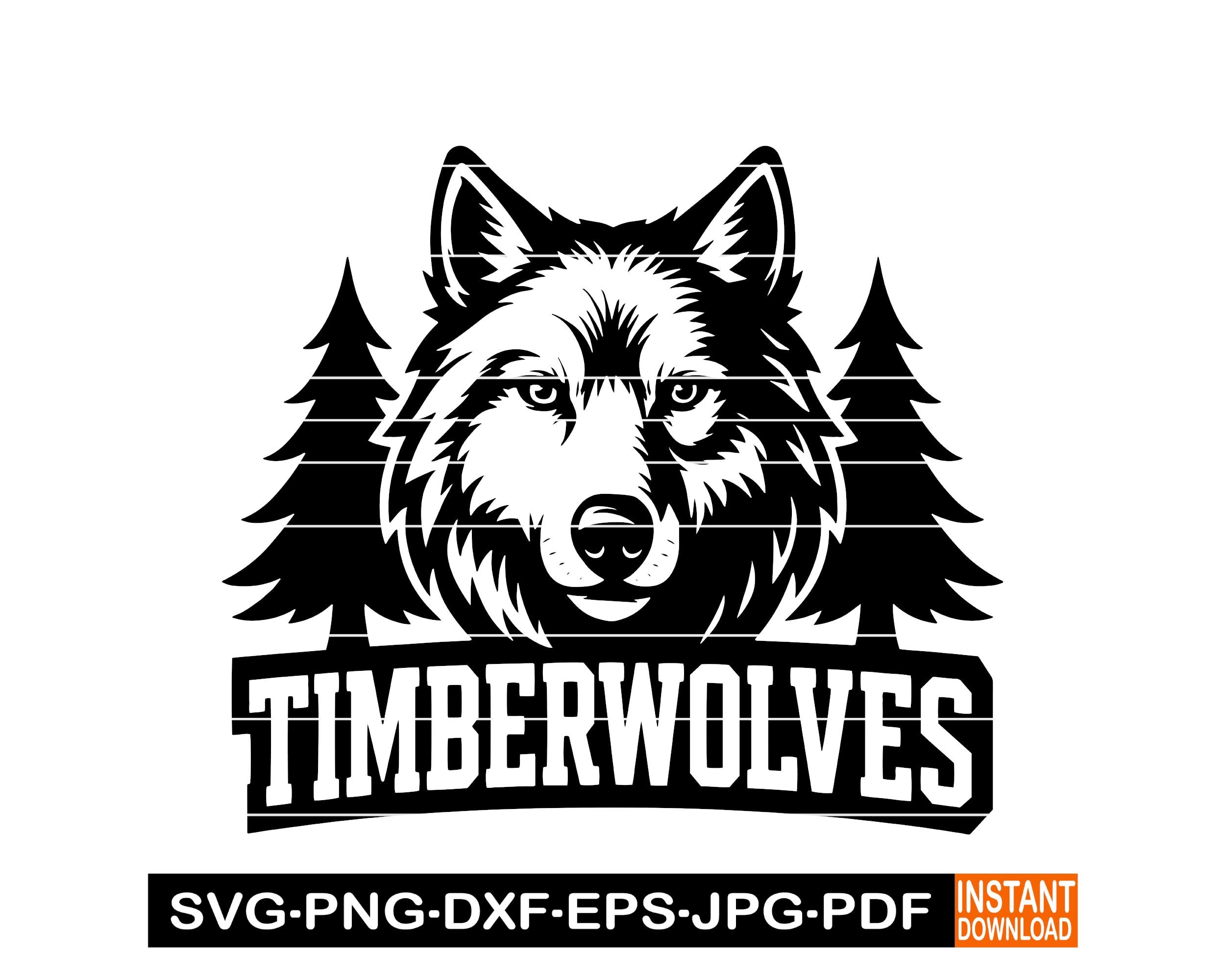 Timberwolves Sport Team Logo SVG, PNG, DXF, Basketball Design Cameo ...