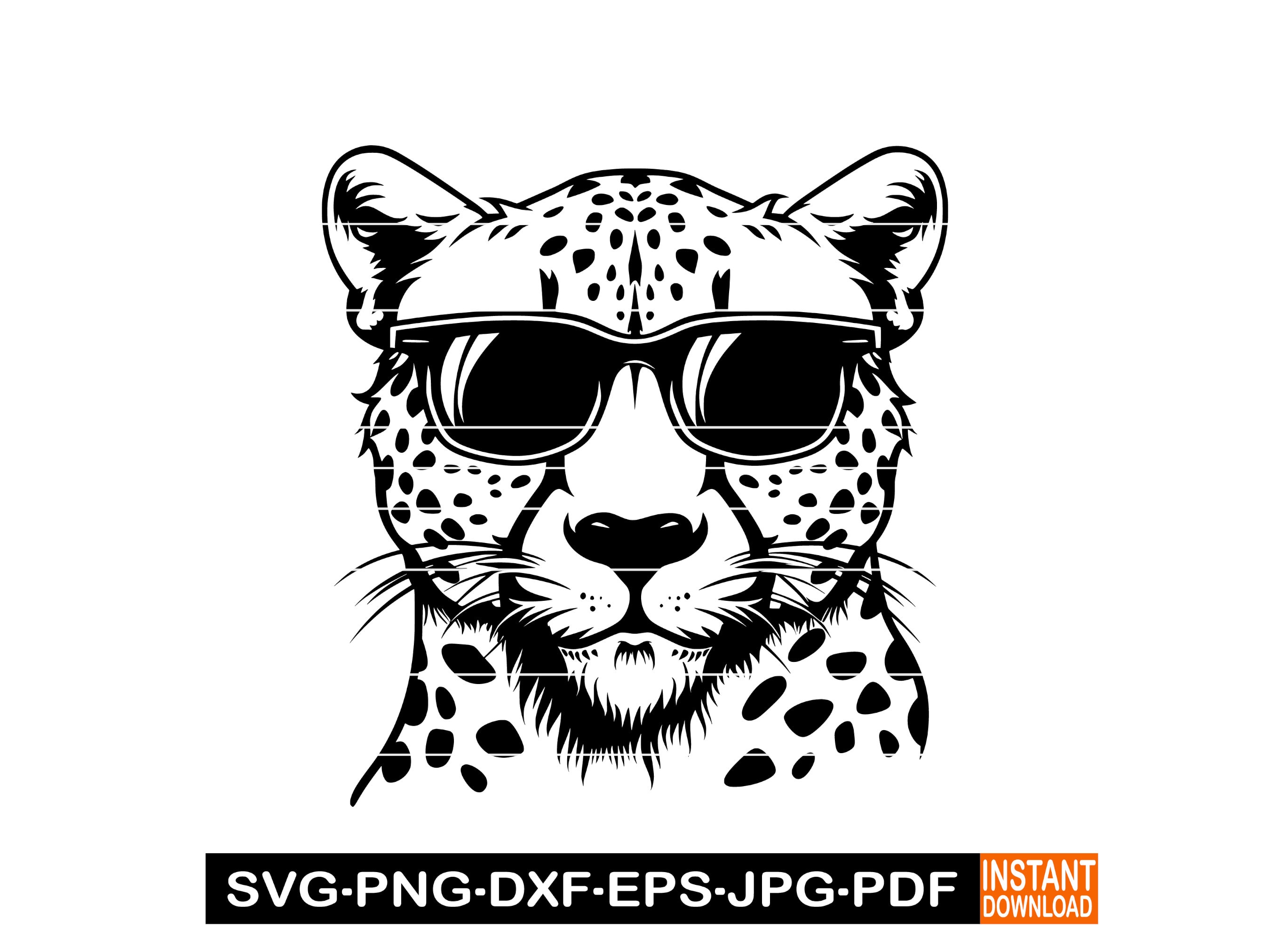 Cheetah With Sunglasses SVG, Cool Cheetah SVG, Cheetah Clipart, Files ...