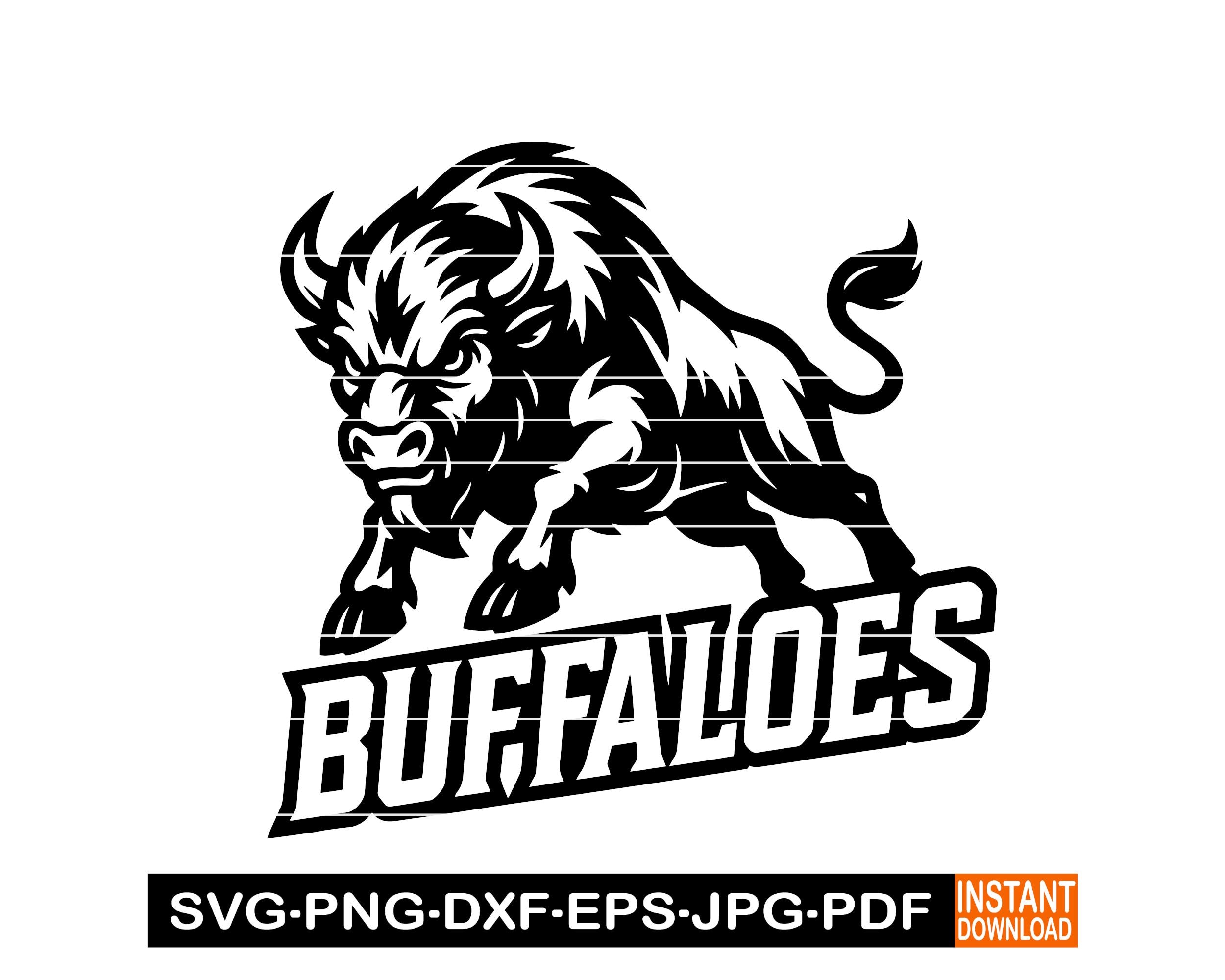 Buffaloes School Team Logo SVG, PNG, DXF, Sport Team Design Cameo, Wild ...