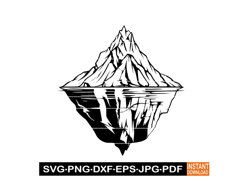 Iceberg SVG, Ice Mountain SVG, Arctic Landscape SVG, Iceberg Clipart ...