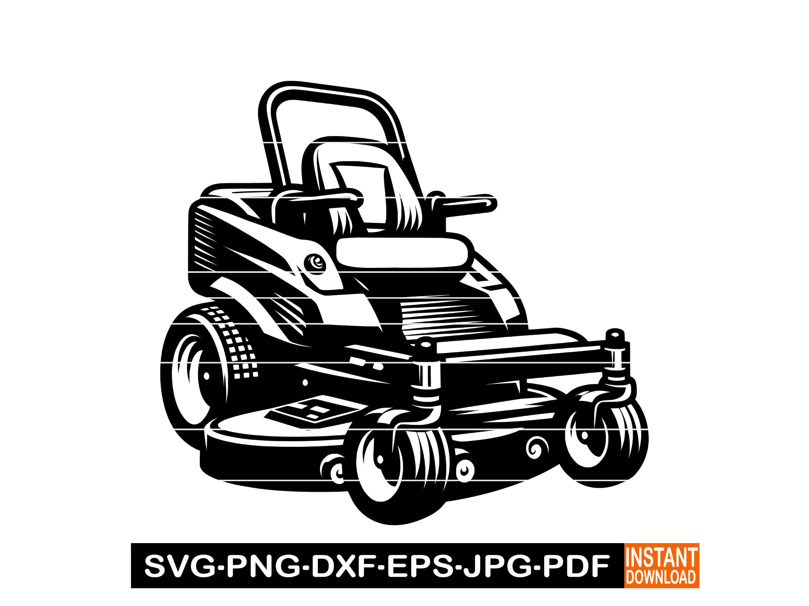 Zero Turn Lawn Mower SVG PNG DXF, Zero Turn Lawn Mower Clipart, Files ...