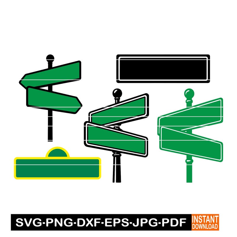 Street Name Sign Clipart - Etsy