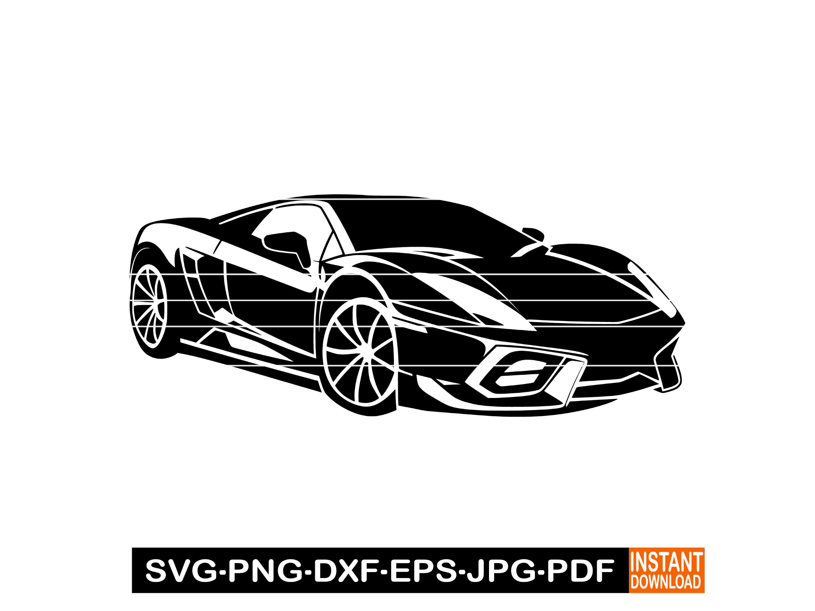 Sports Car SVG, Luxury Car SVG, Sports Car Clipart, Files for Cricut ...
