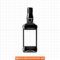 Whiskey SVG, Liquor Bottle PNG, Whiskey Glass DXF, Alcohol Clipart, Bar ...