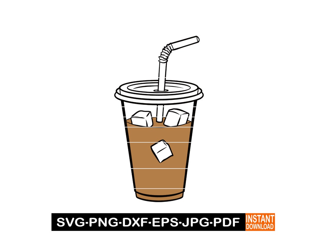 Iced Coffee SVG, Iced Americano SVG, Iced Latte SVG, Iced Coffee ...