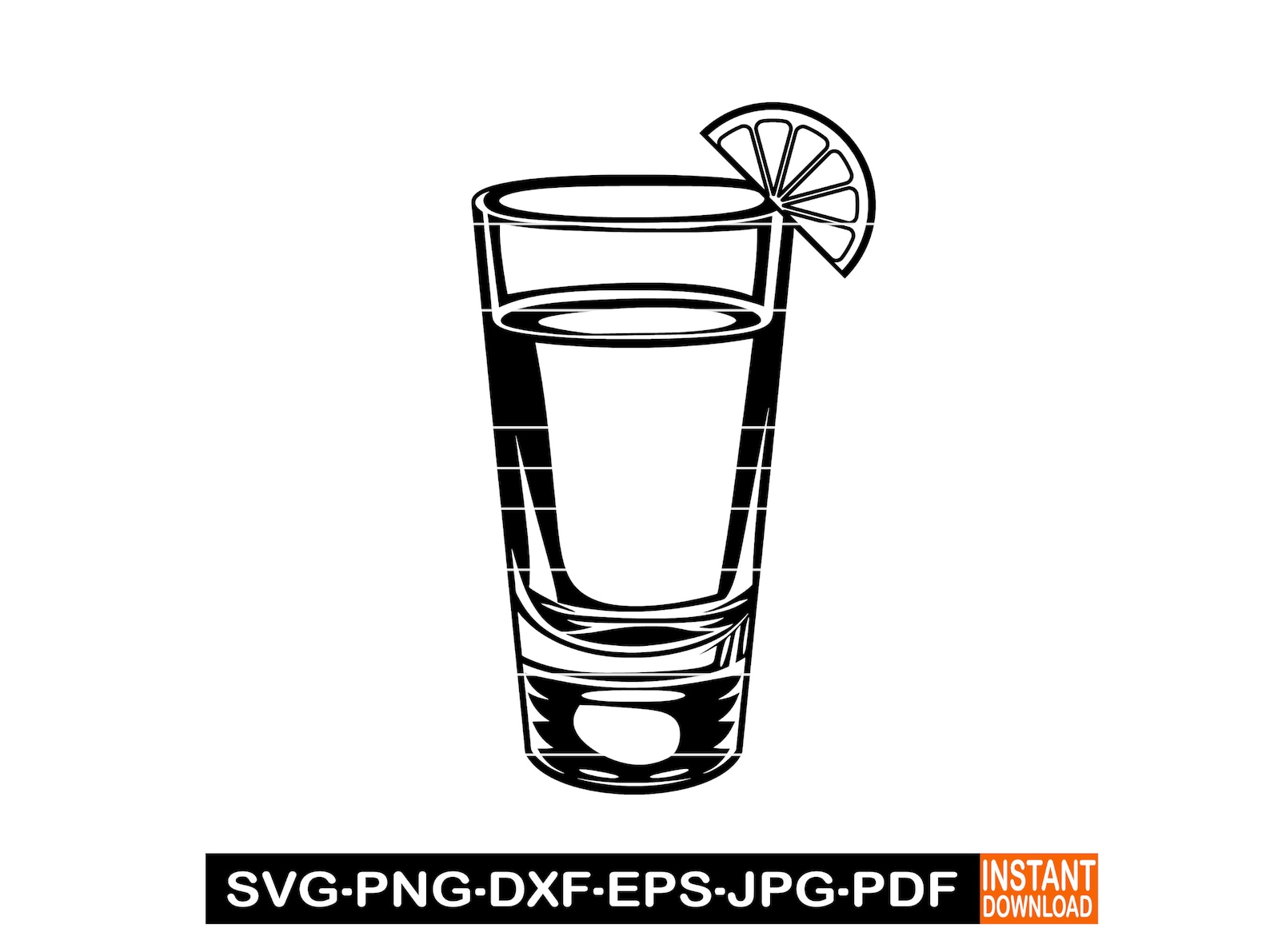 Tequila Shot Glass With Lime SVG, Tequila Shot SVG, Shot Glass SVG ...