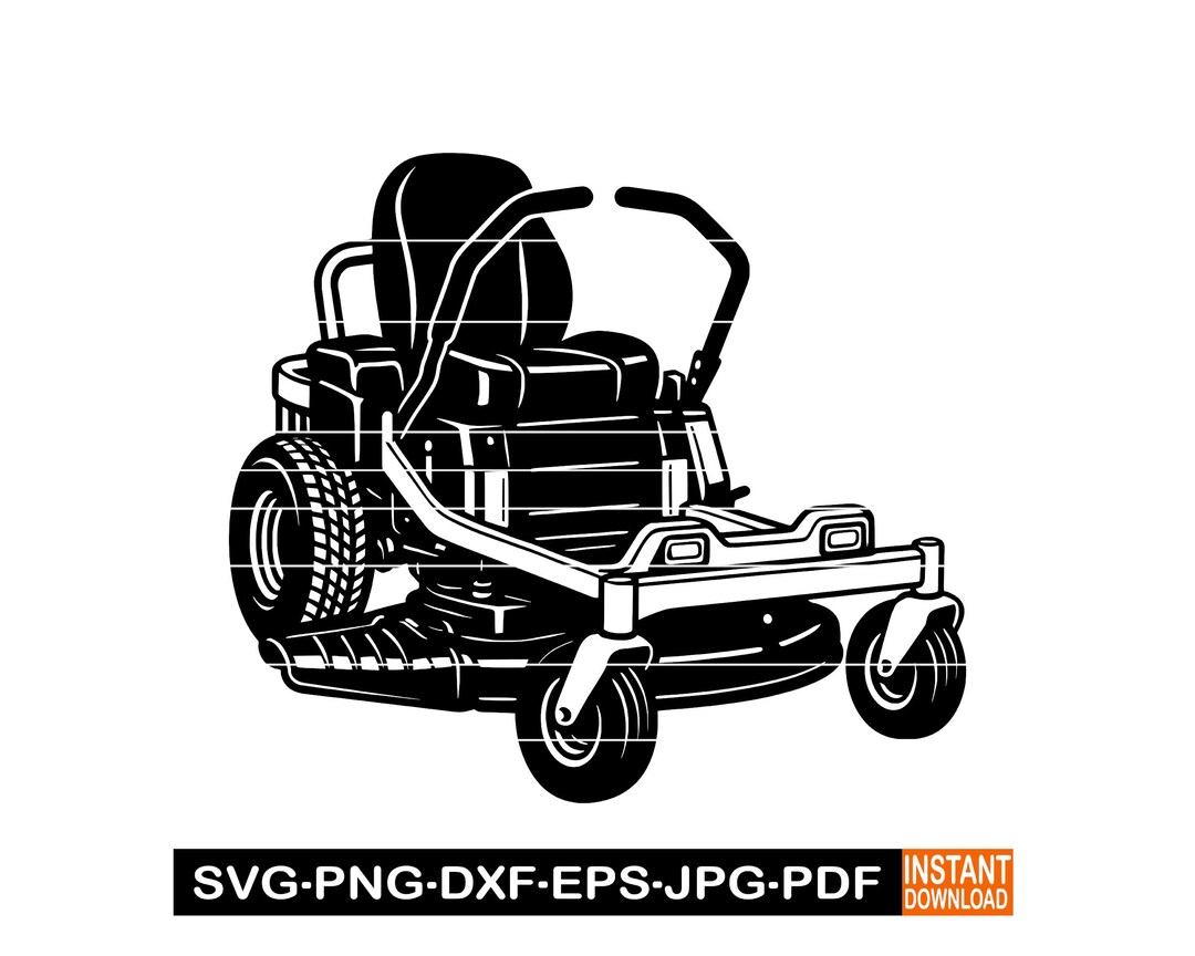 Zero Turn Lawn Mower SVG PNG DXF, Zero Turn Lawn Mower Clipart, Files ...