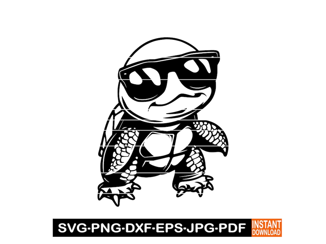 Turtle With Sunglasses SVG, Cool & Cute Turtle SVG, Turtle SVG, Turtle ...