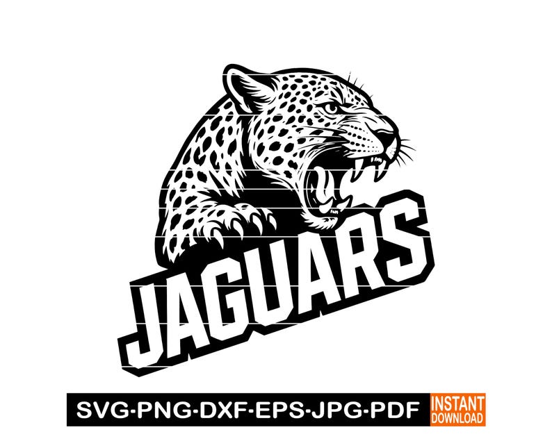 Jaguars Sport Team Logo SVG, PNG, DXF, Football Team Design Cameo, Wild ...
