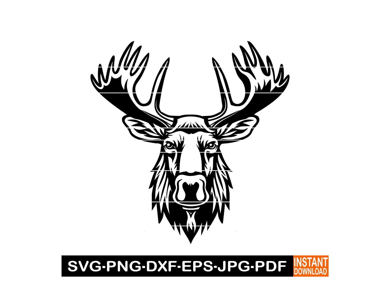 Moose Head SVG PNG, Moose Face SVG, Moose Svg, Moose Clipart, Moose ...