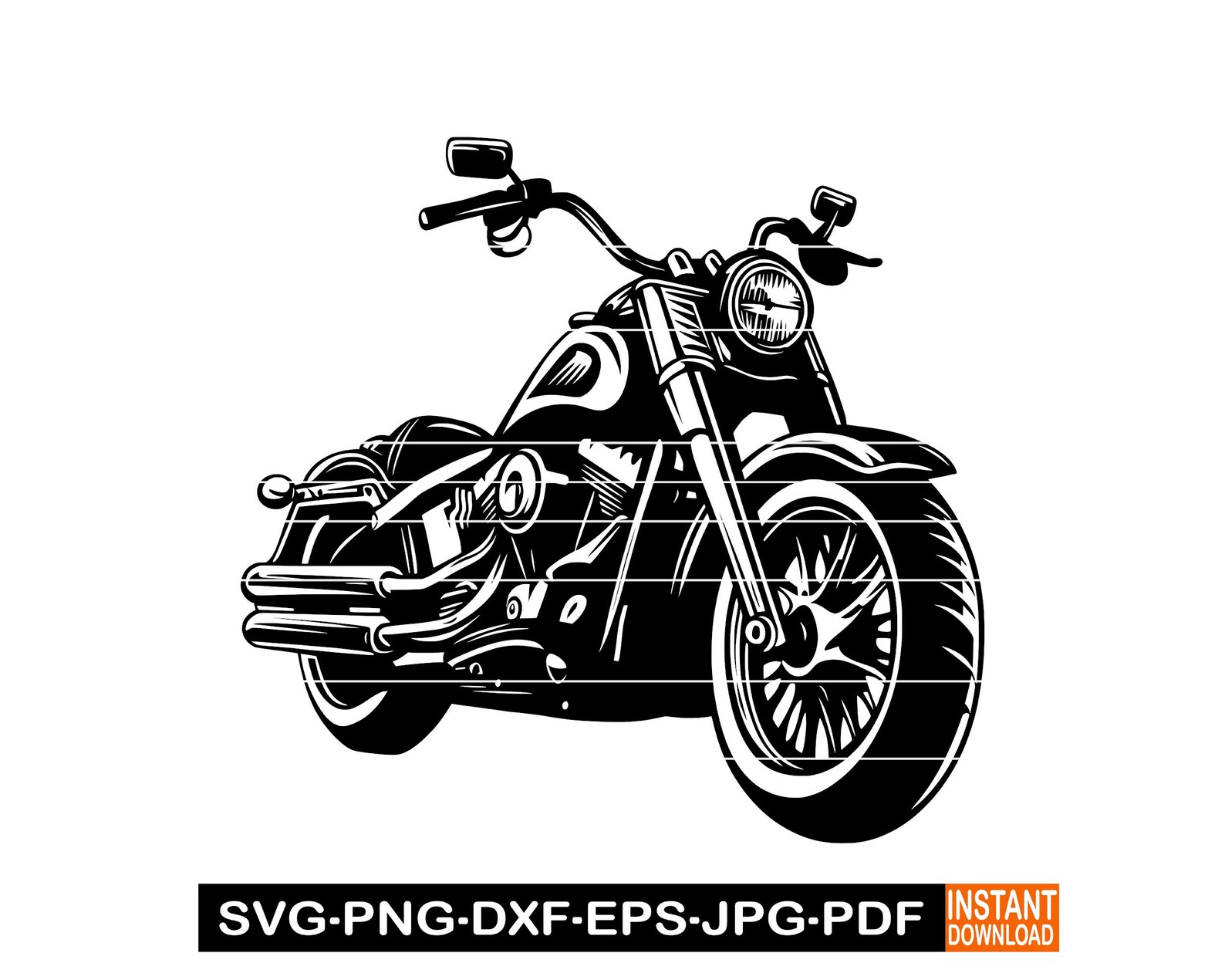 Chopper #2 SVG PNG DXF, Motorcycle Svg, Motor Bike, Chopper Clipart ...