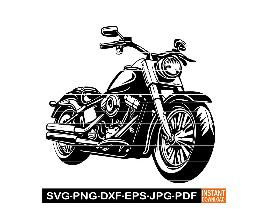 Chopper SVG PNG DXF, Motorcycle Svg, Motor Bike, Chopper Clipart ...