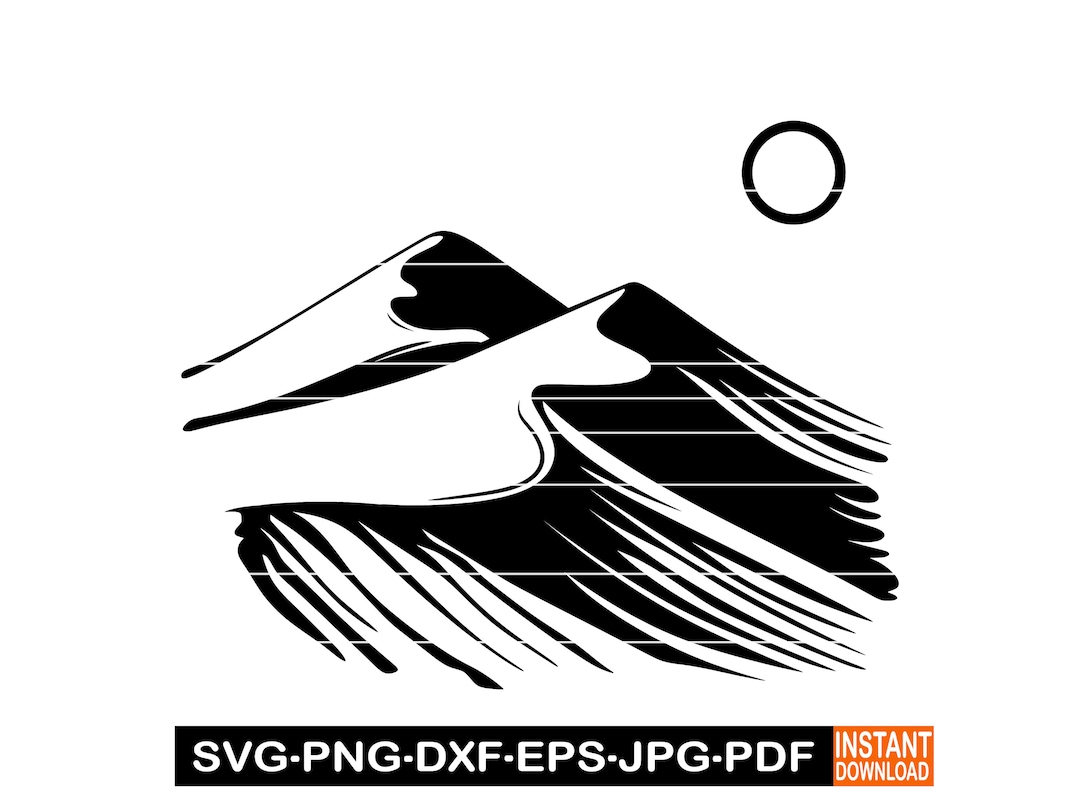 Sand Dunes SVG, Desert Svg, Sand Dunes Clipart, Sand Dunes Files for ...