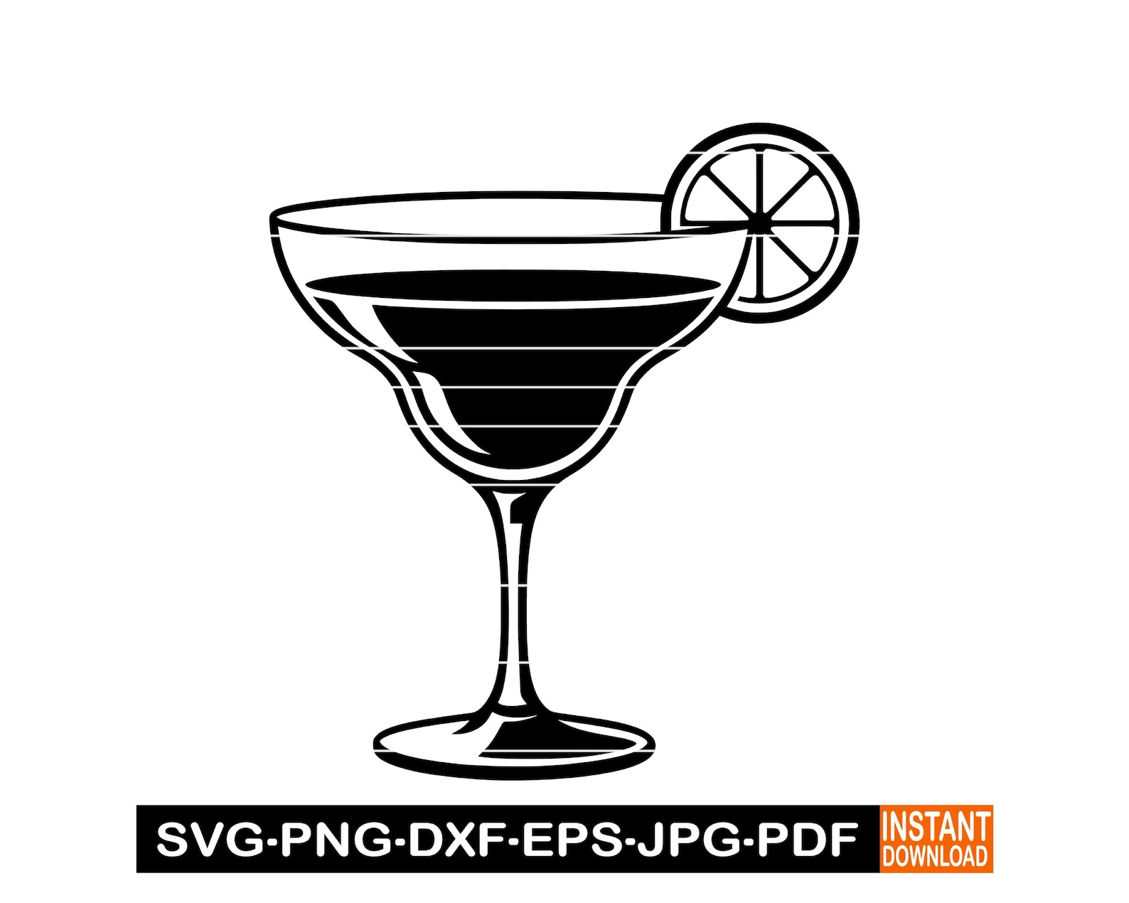 Margarita SVG, PNG, DXF, Cocktail Glass Clipart, Summer Drink ...