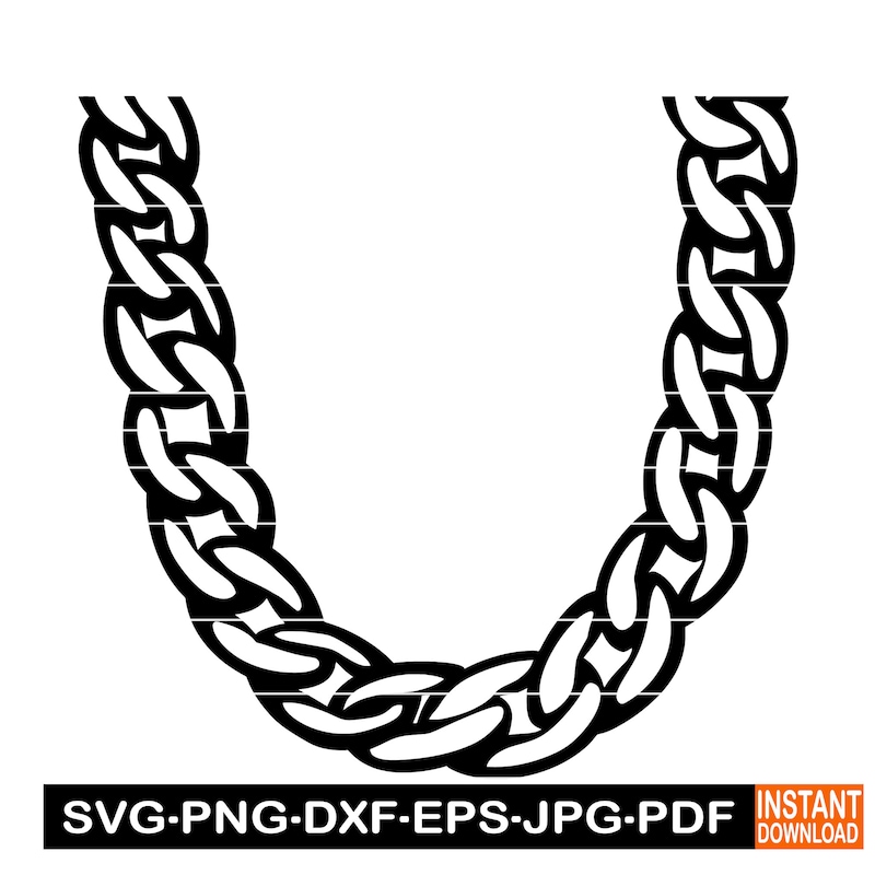 Cuban Link Necklace Svg - Etsy