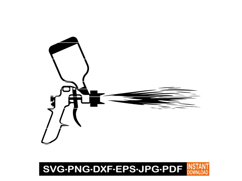 Paint Spray Gun SVG, Painting Spray SVG, Paint Spray Gun Clipart, Files ...
