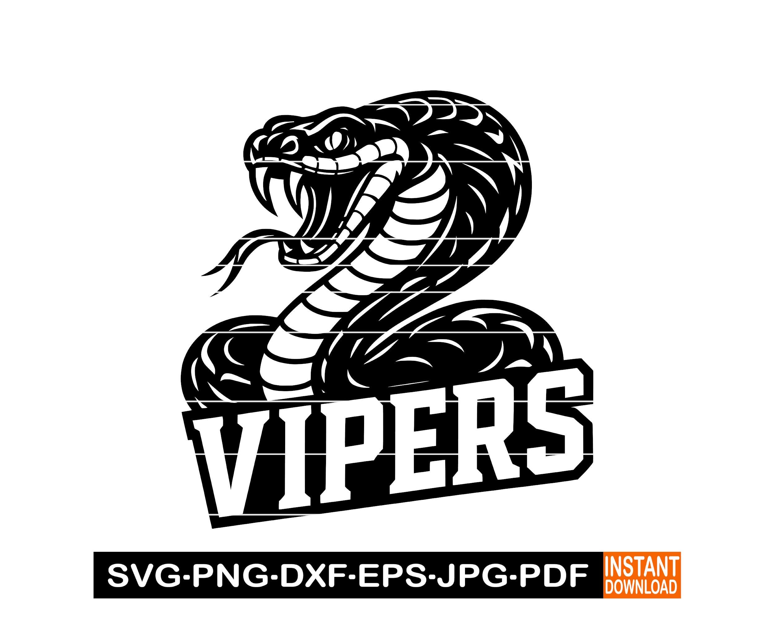 Vipers Sport Team Logo SVG, PNG, DXF, Basketball Design Cameo, Wild ...