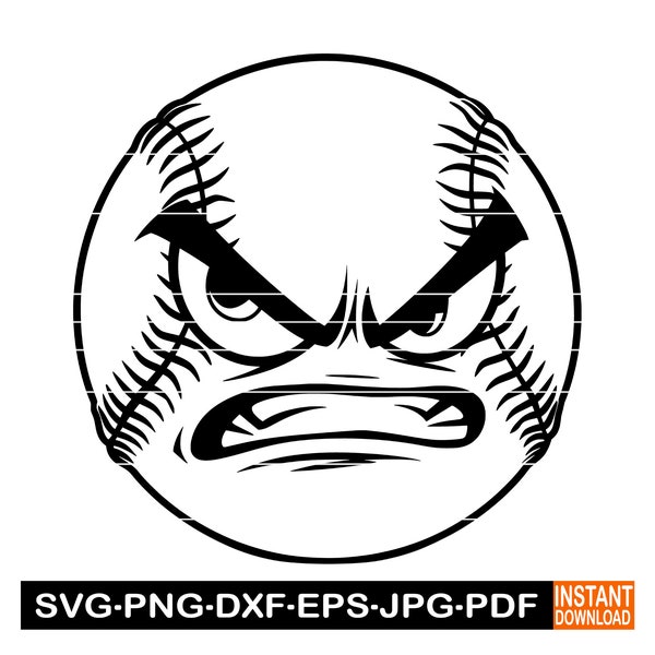 Angry Softball Svg - Etsy