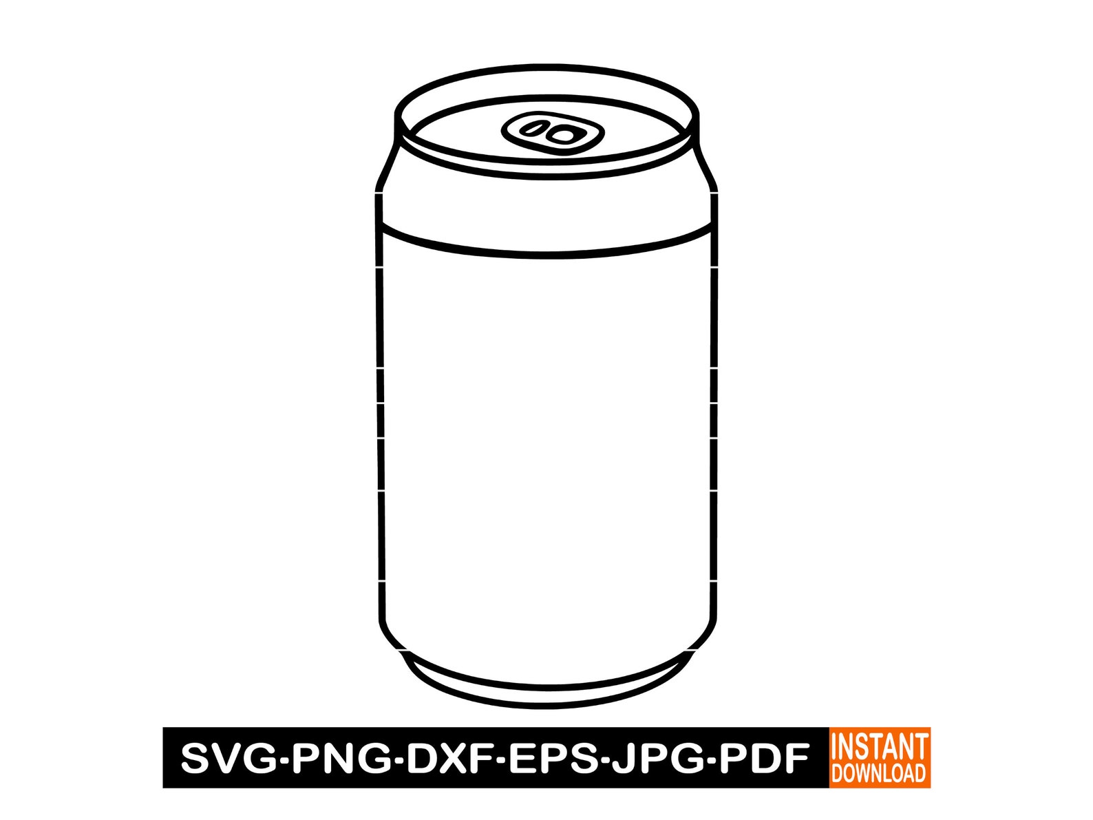 Beer Can Outline SVG, Beer Can SVG, Beer Can Clipart, Beer Can Files ...