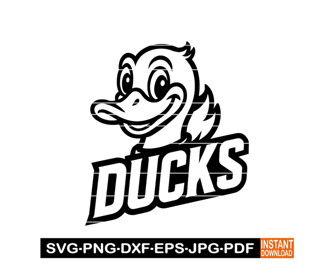 Ducks School Team Logo SVG, PNG, DXF, Sports Design Cameo, Wild Animal ...