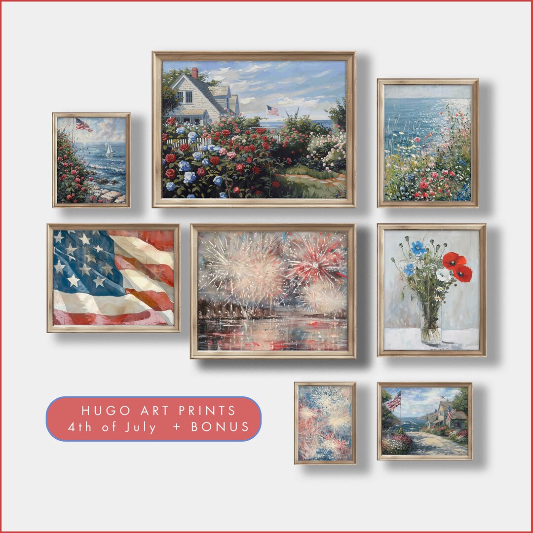 Printable Independence Day, 4th of July Painting, American Flag ...