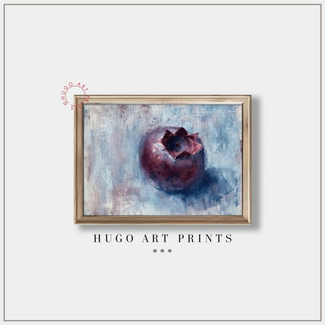 Vintage Blueberry Abstract Wall Art | Fruit Oil Painting | PRINTABLE ...