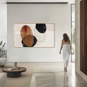 Samsung the Frame TV Art SET | Abstract Neutral Brown Modern Instant ...