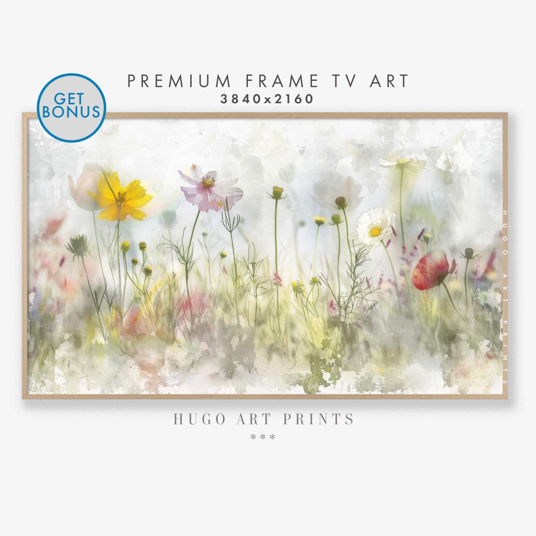 Samsung Frame Tv Art Spring Summer Frame TV Art Flower Field, Flowers ...